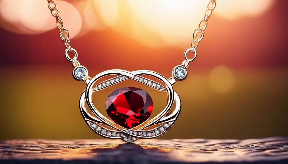 Exploring the Symbolism of the Garnet Red Infinity Birthstone Necklace ...